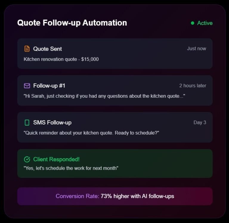 AI Quote Follow-up - Fill Your Calendar With Jobs